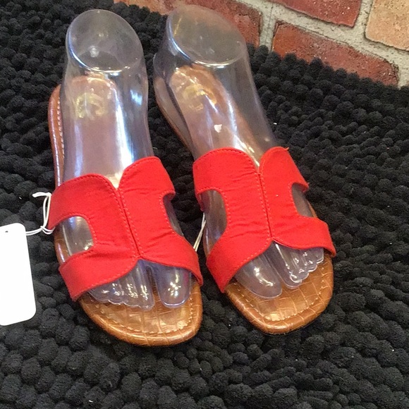 Charming Charlie | Shoes | Charming Charlie Red Slide Sandals | Poshmark